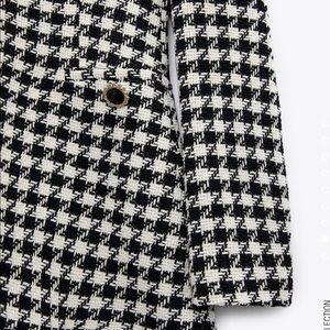 Zara | Jackets & Coats | Zara Texture Houndstooth Jacket | Poshmark